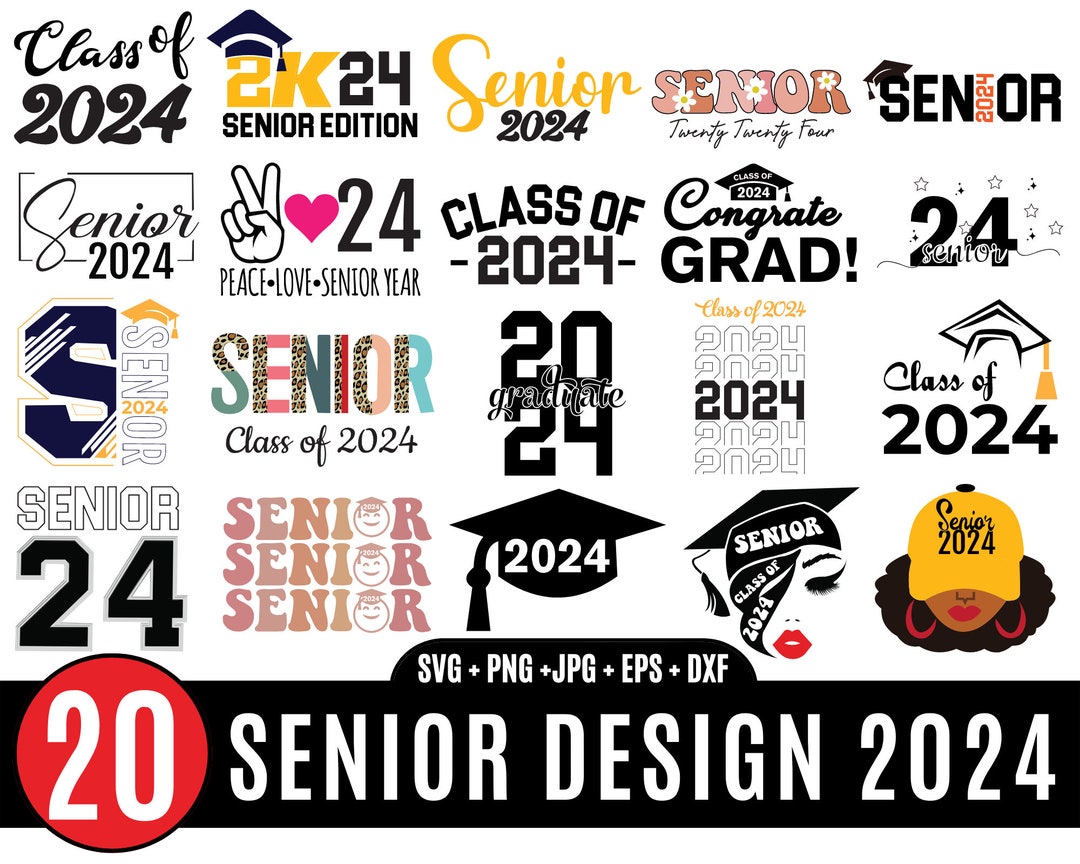 Graduation Svg Bundle, Senior 2024 Svg for T-shirt, Class of 2024 Svg ...