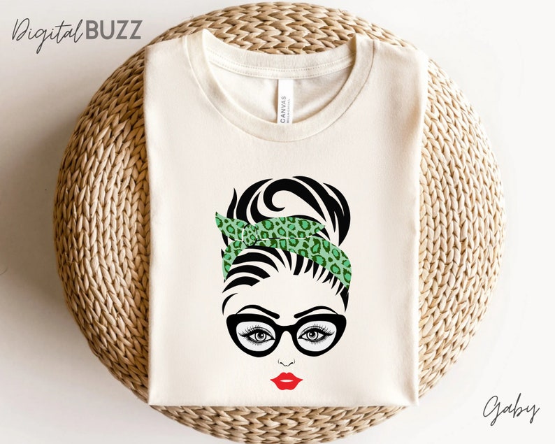 Messy Bun Svg Messy Bun With Glasses Svg Messy Bun Classy - Etsy