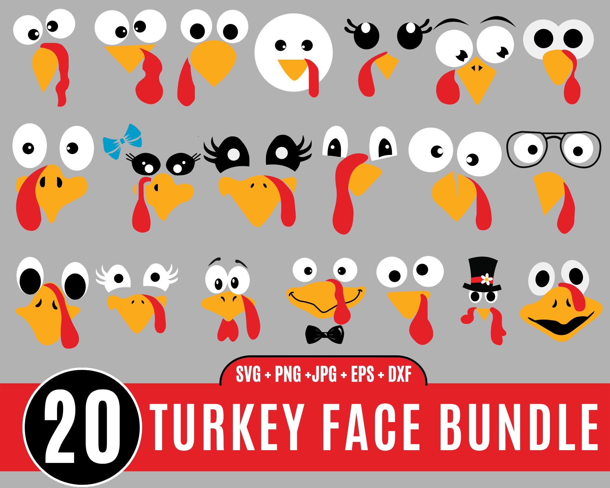 Turkey Face Clip Art