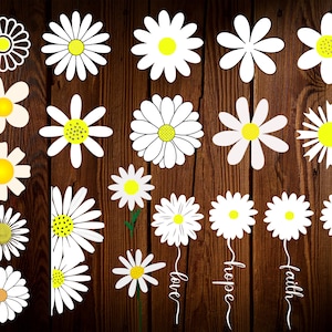 DAISY SVG Bundle, DAISY Flower Clipart, Daisy Svg Cut Files for Cricut ...