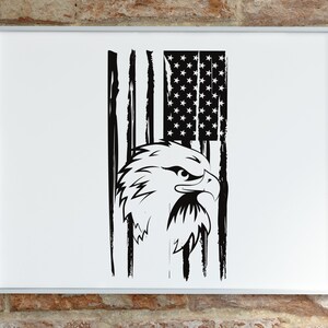Distressed Eagle Svg, US Eagle Clipart, US Eagle Head Stencil, Bird Dxf ...