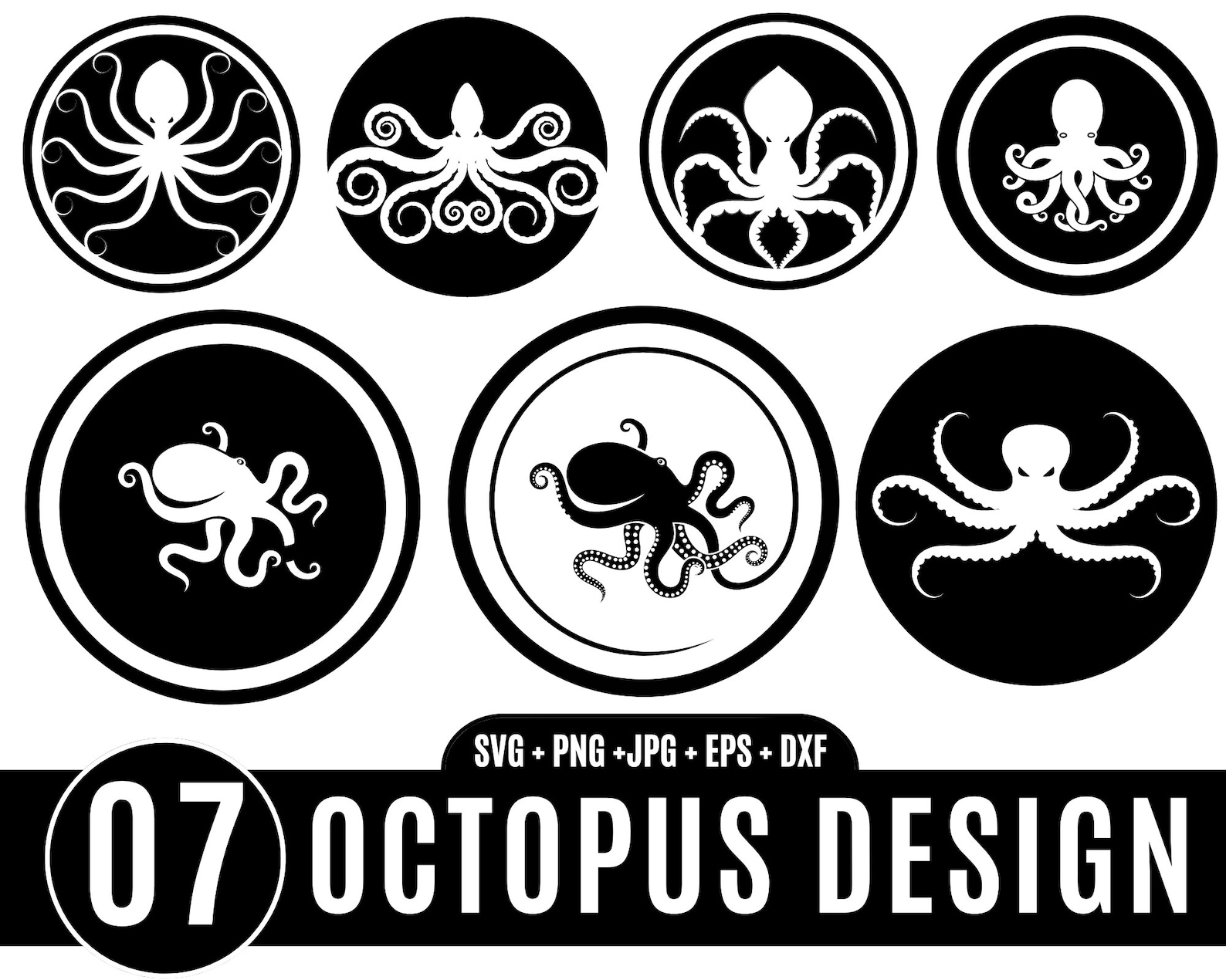 7OCTOPUS SVG BUNDLE Kraken SVG Octopus Legs Svg Tentacle - Etsy