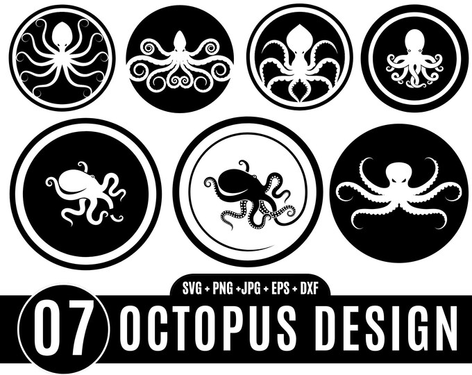 7OCTOPUS SVG BUNDLE, Kraken SVG, Octopus Legs Svg, Tentacle Border Svg ...