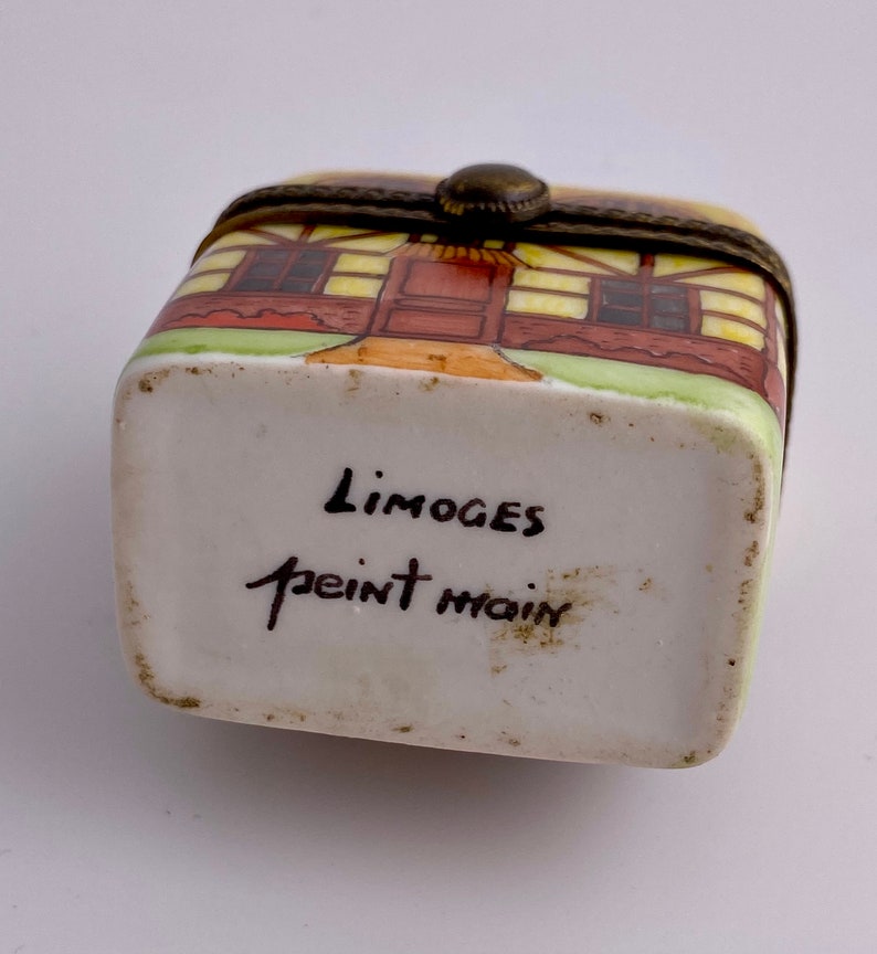 Limoges Yellow House Box - Etsy