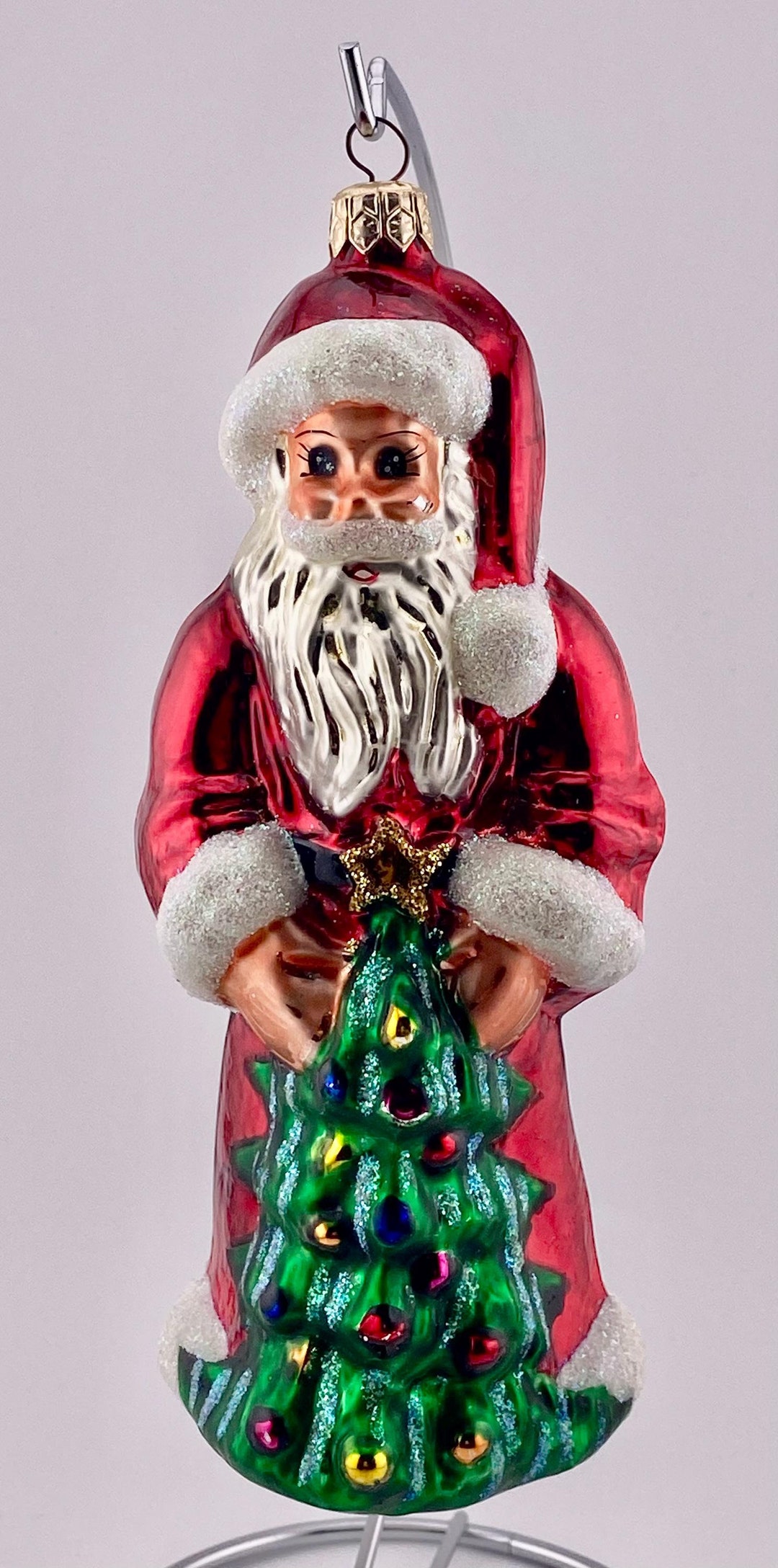 Vintage Radko Ornament: Ruby Santa - Etsy
