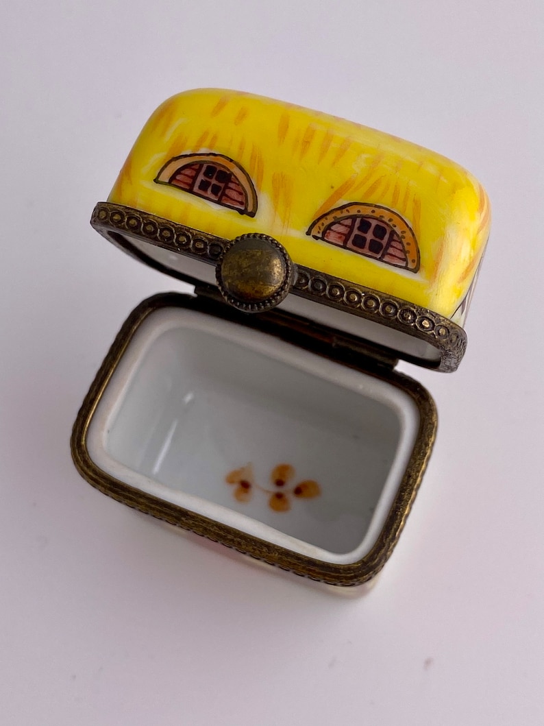 Limoges Yellow House Box - Etsy