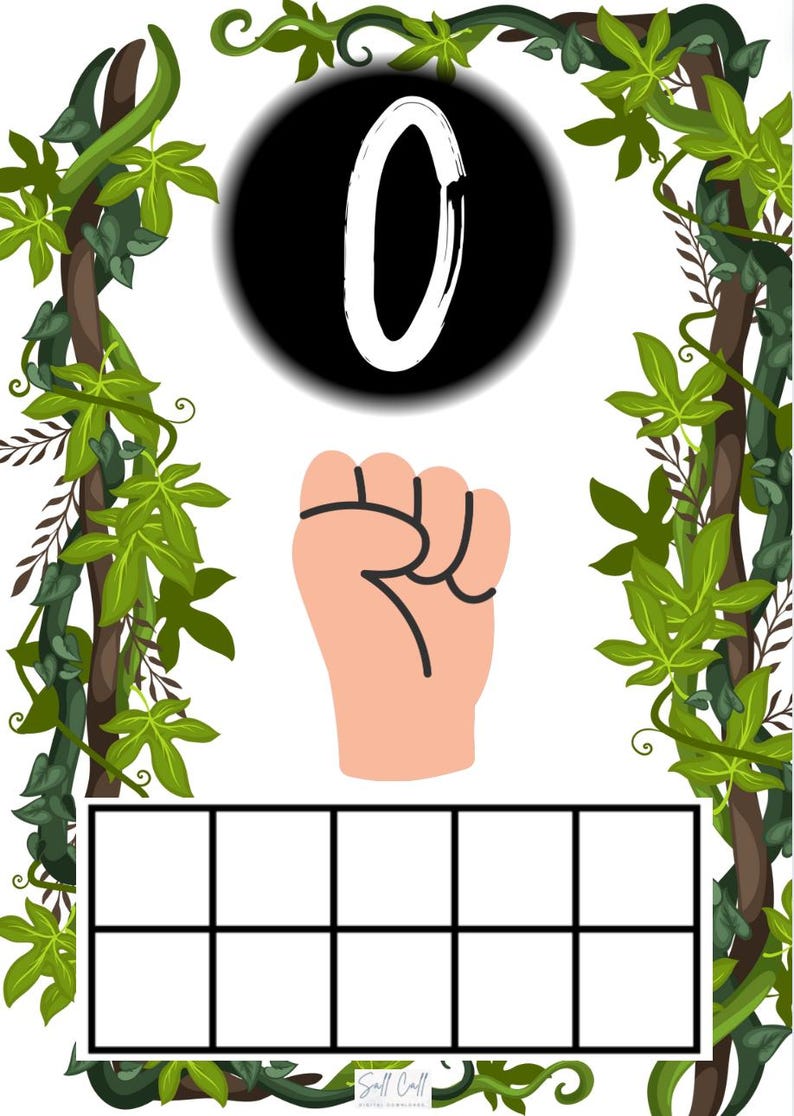 Jungle Ten Frame Number Posters, EYFS, Reception Class, Maths ...