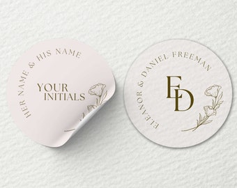 Custom Stickers Decal Name Sticker Labels Sheet Round - Etsy