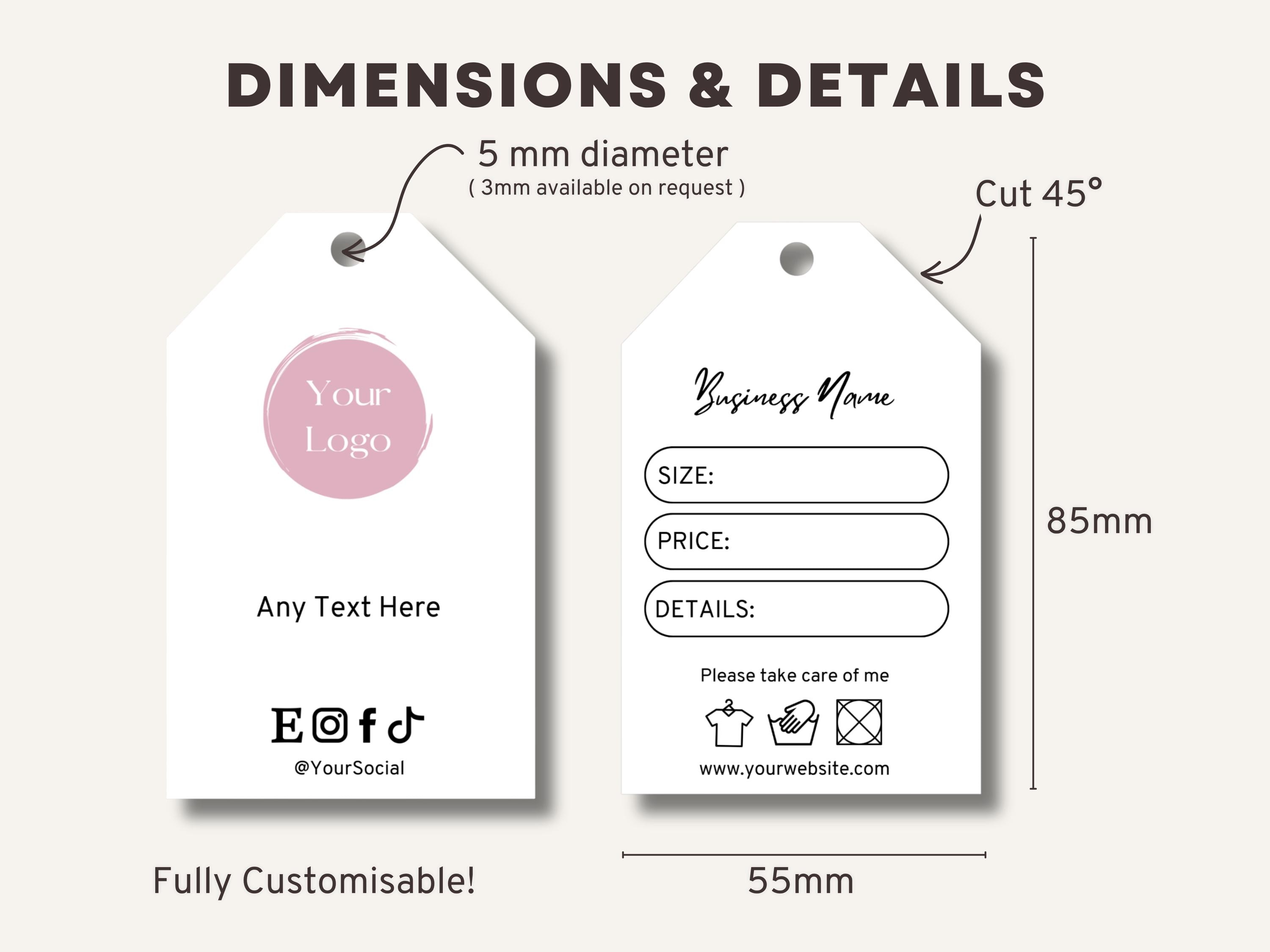 Printed Clothing Price Tags With Twine | Cut | Simple | Business ...
