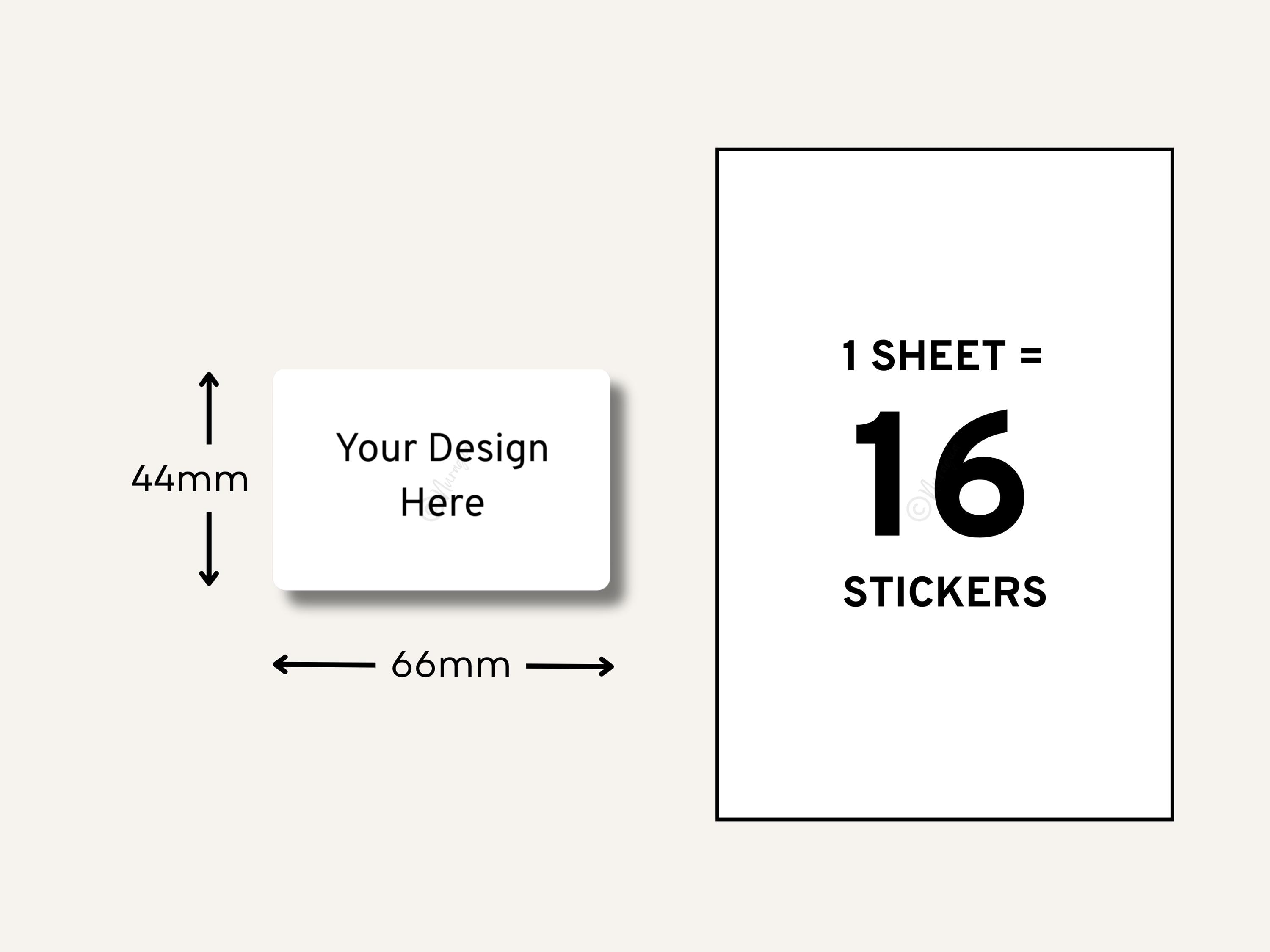 Printed Rectangular Stickers 3:2 Format Personalised | Your Design Here ...