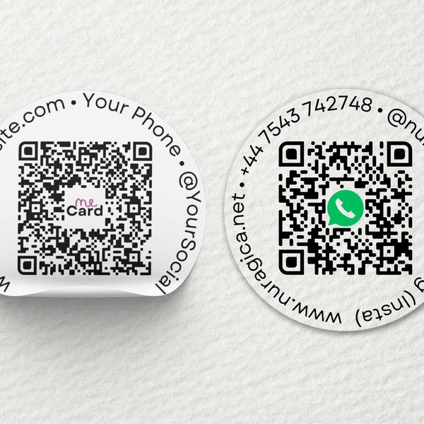 Qr Code Round Stickers - Etsy