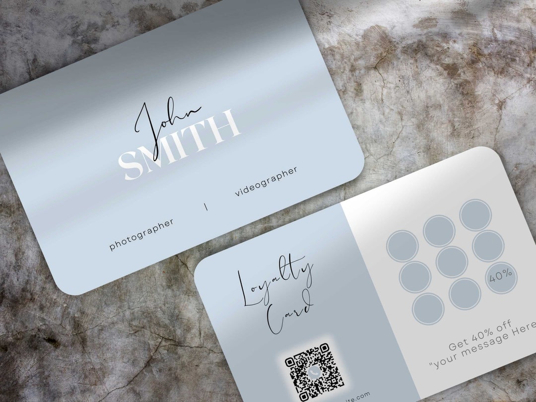 Printed Loyalty Cards Customised for You | Vertical Split Theme ...