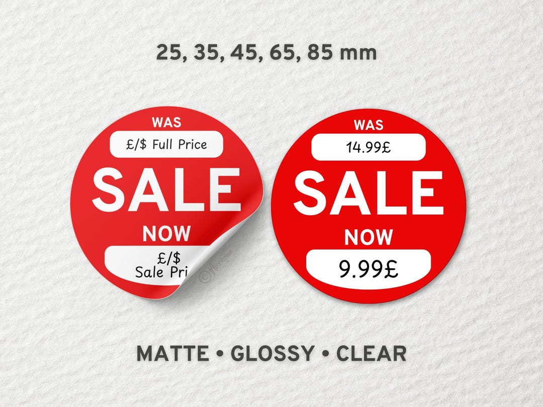 Custom Round Business Stickers: Matte, Glossy, Transparent Finish - Etsy