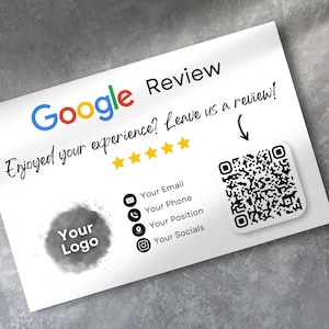 Printed Google Review Cards With Your Details | Business Card ...