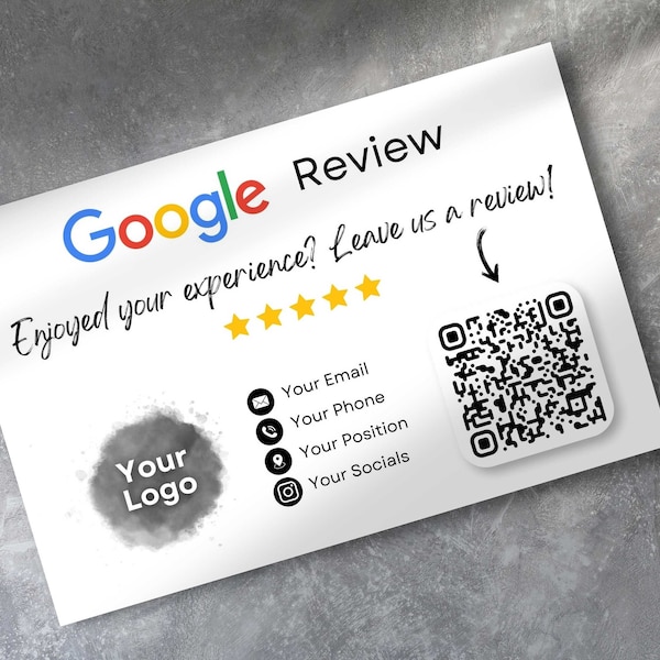 Google Review Cards - Etsy