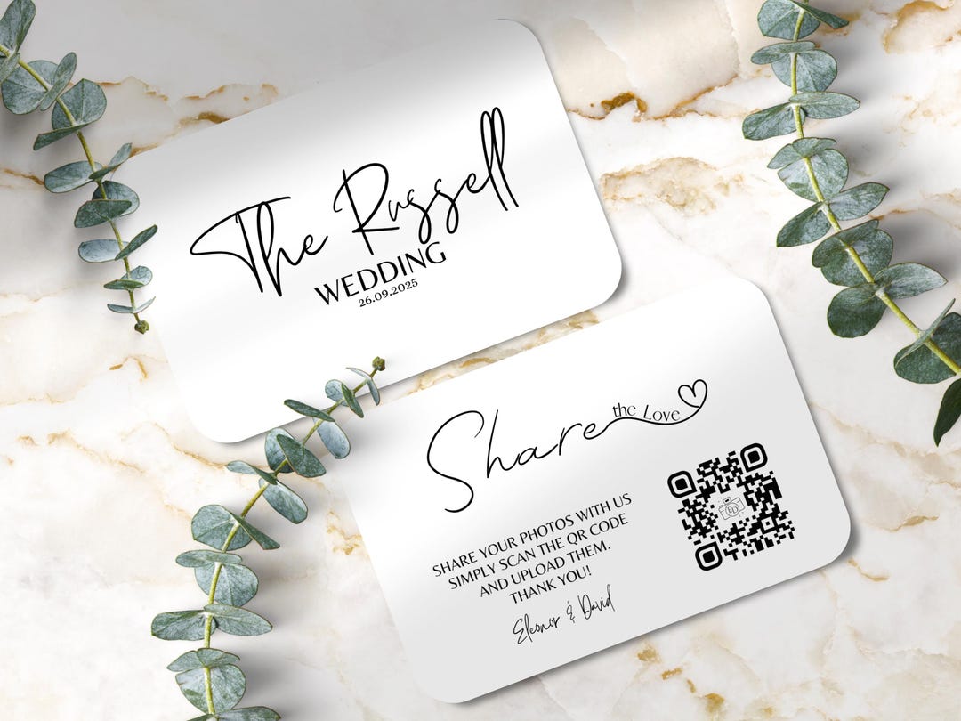 Printed Wedding Card Photo Sharing QR Code | Website on Wedding Card ...