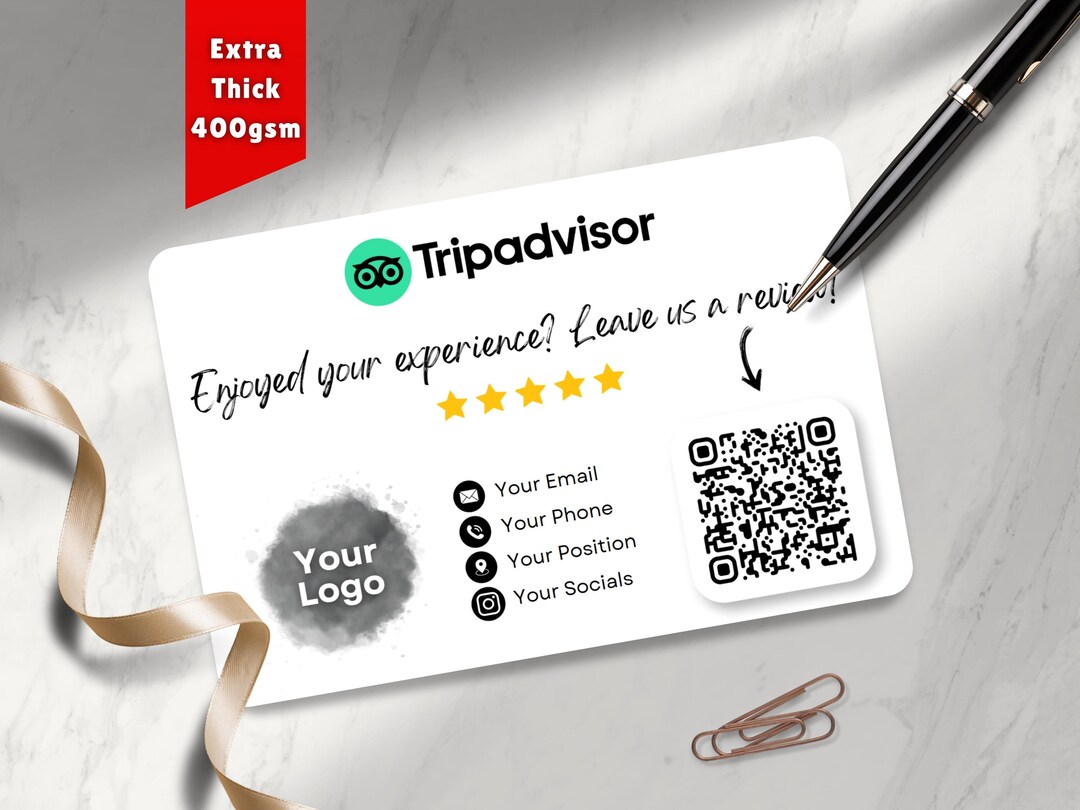 Custom Trustpilot Review Cards With QR Code - Etsy