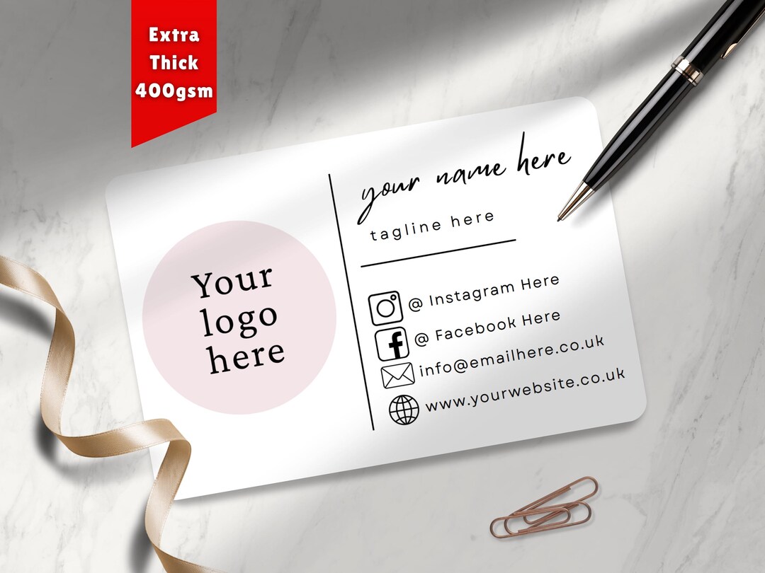 Custom Single Sided Business Cards Minimalist Theme - Etsy