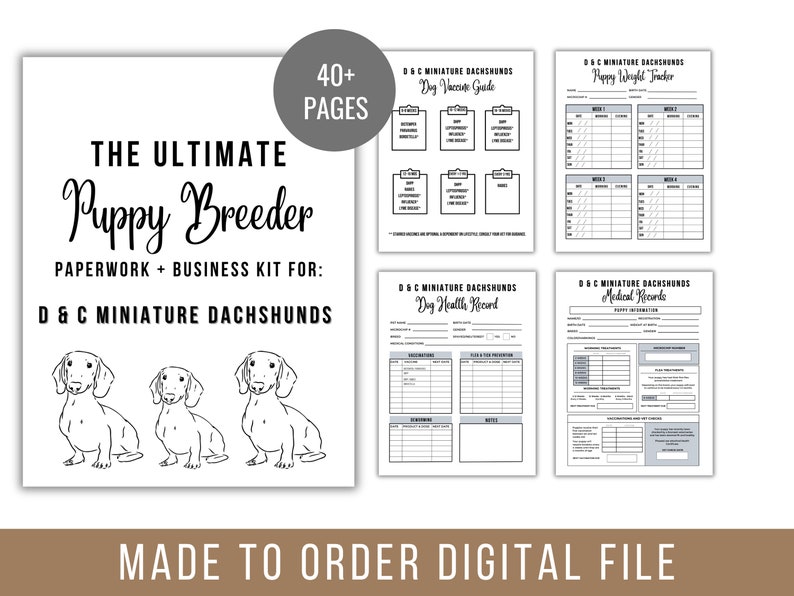 Custom Dog Breeder Forms for Small Business | Custom Puppy Sale ...