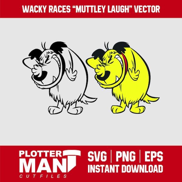 Muttley Wacky Svg - Etsy Australia