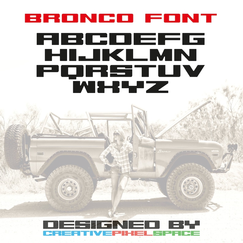 Ford Bronco Font TTF SVG PNG and Eps - Etsy Australia