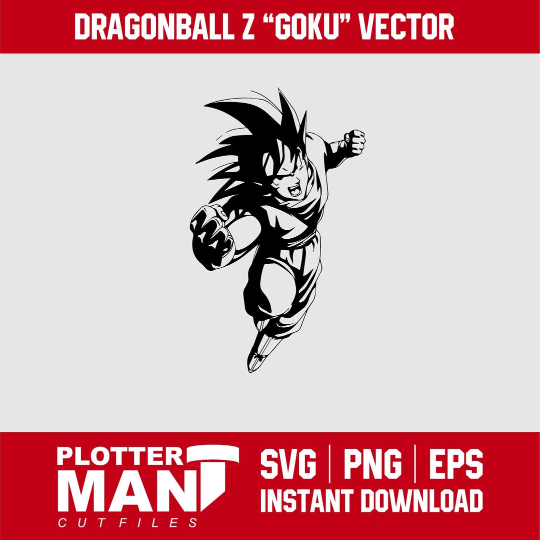 Dragonball Z Goku SVG Goku Cutfiles Anime Clipart PNG Goku - Etsy Ireland