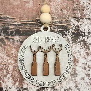 Ornament| Rein-beers Dasher, Dancer, Prancer, Vixen, Stout Lager Pale ...