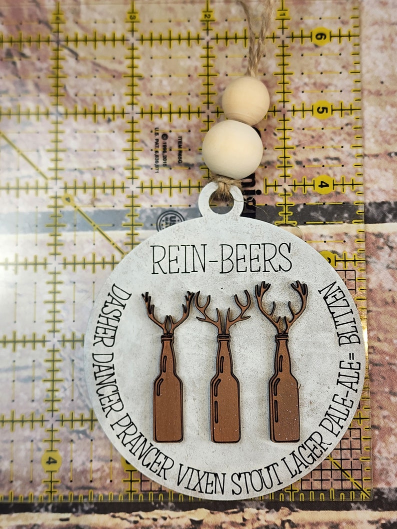 Ornament| Rein-beers Dasher, Dancer, Prancer, Vixen, Stout Lager Pale ...