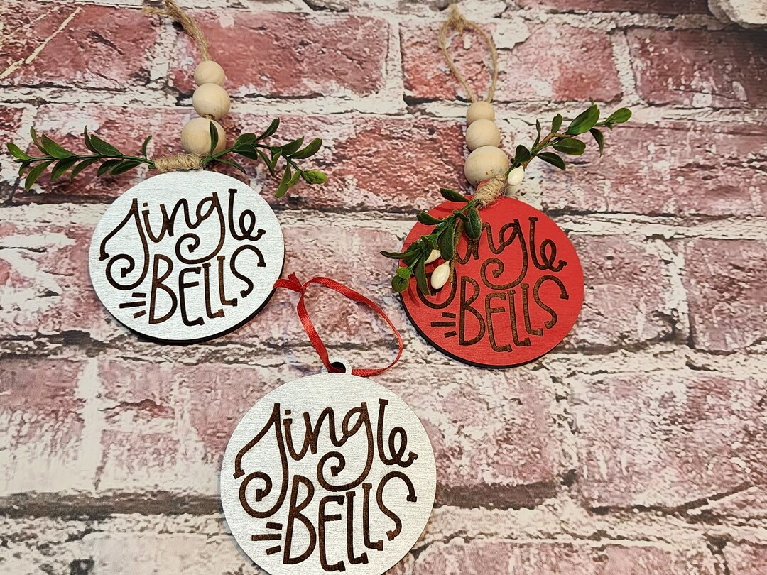 Ornament| Wood Jingle Bells Engraved Ornaments | Gift | Friend Gift ...