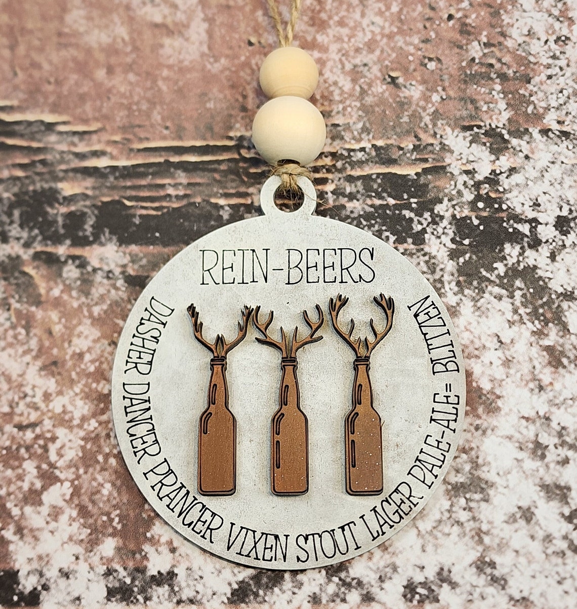 Ornament| Rein-beers Dasher, Dancer, Prancer, Vixen, Stout Lager Pale ...