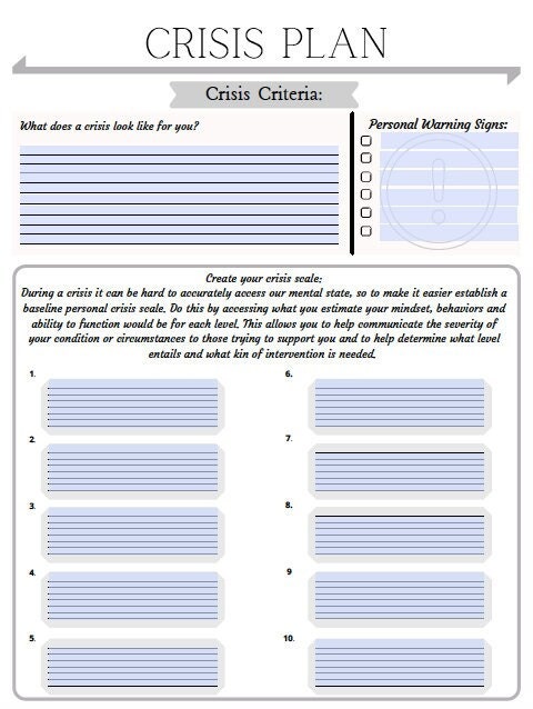 Safety Plan Template, Fillable & Printable Tools, Crisis Management ...