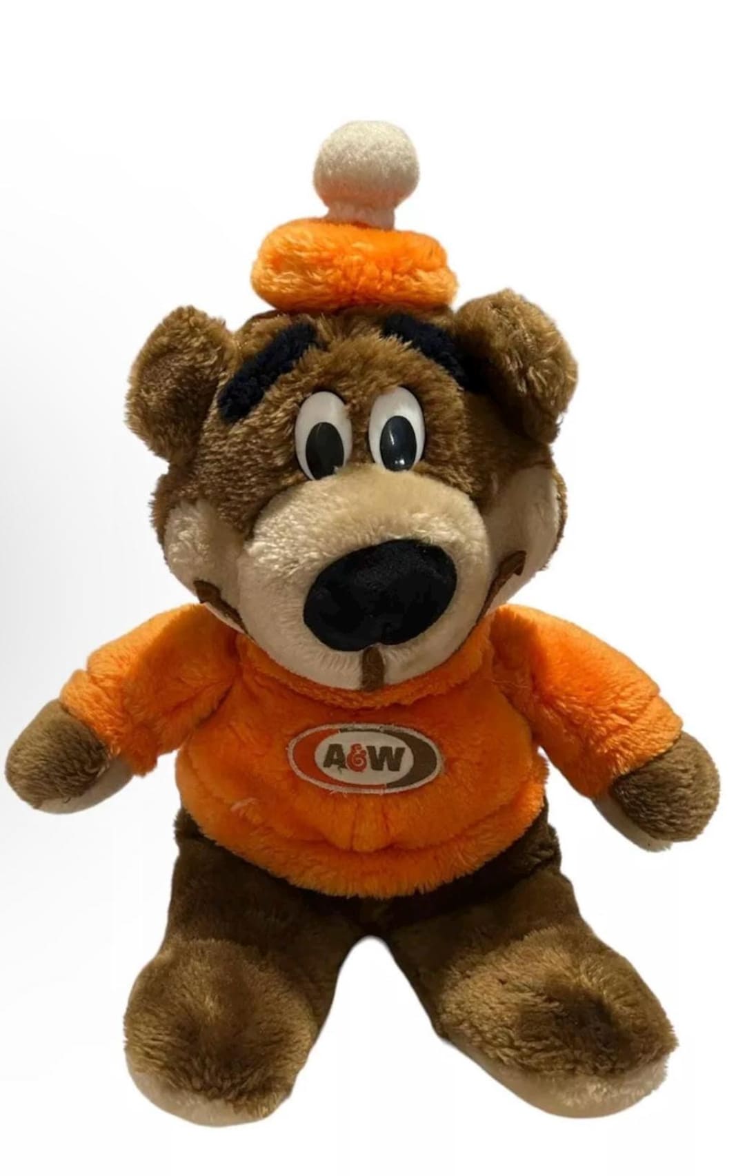 Vintage A&W Root Beer Bear Plush Advertisement Stuffed Animal Made in ...