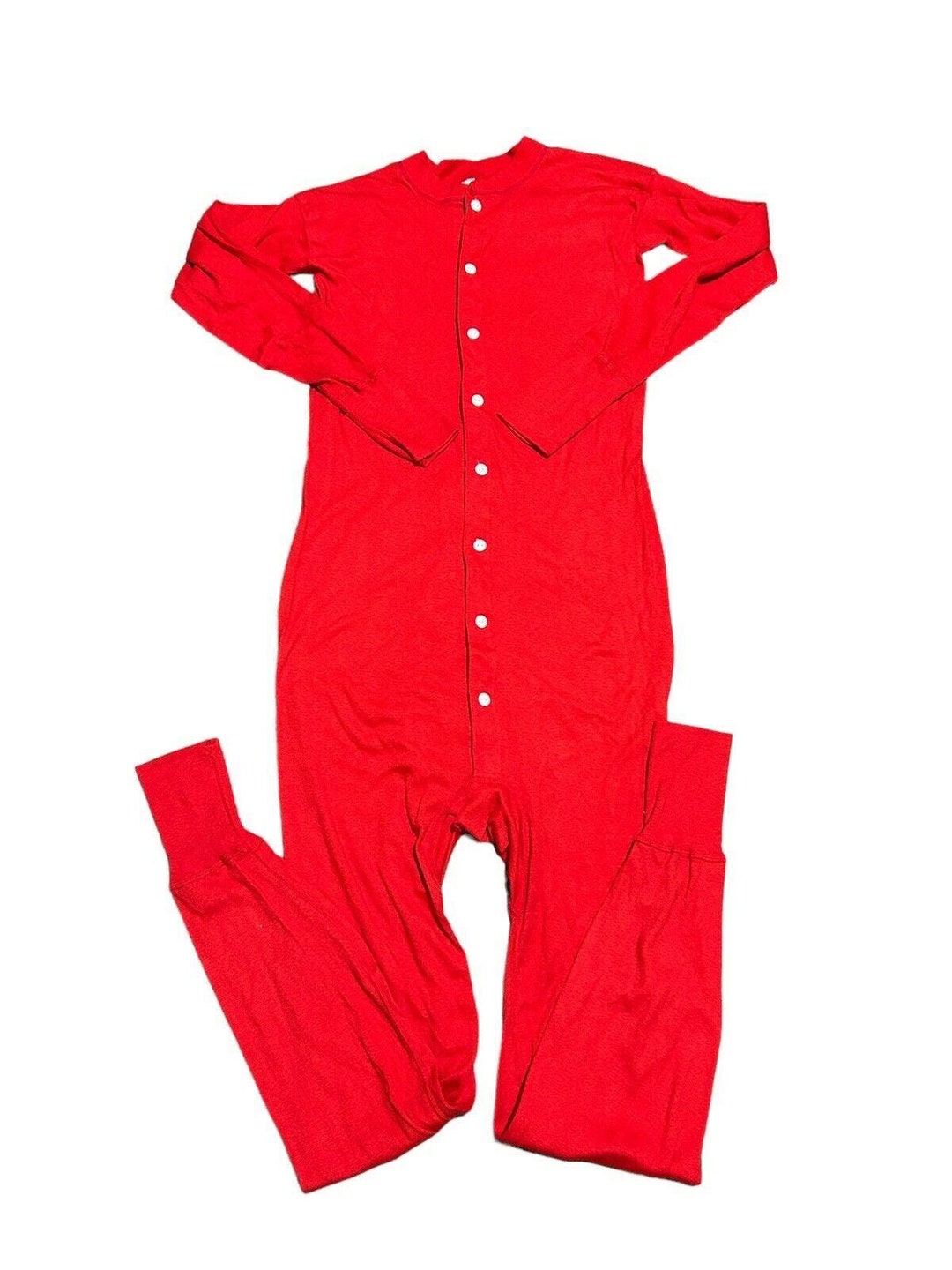 Vintage JC Penneys Pajamas,old Fashioned Long Johns, Bodysuit, Red ...