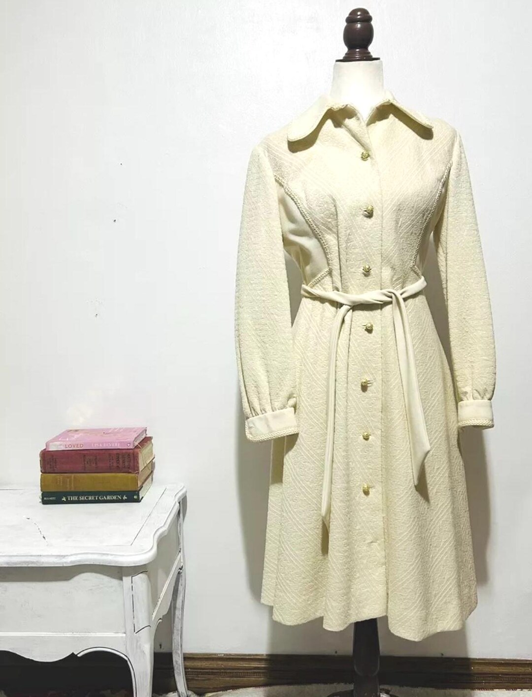 Vintage 1950s Alfred Werber Frock Coat Womens Size M/L Cream ...