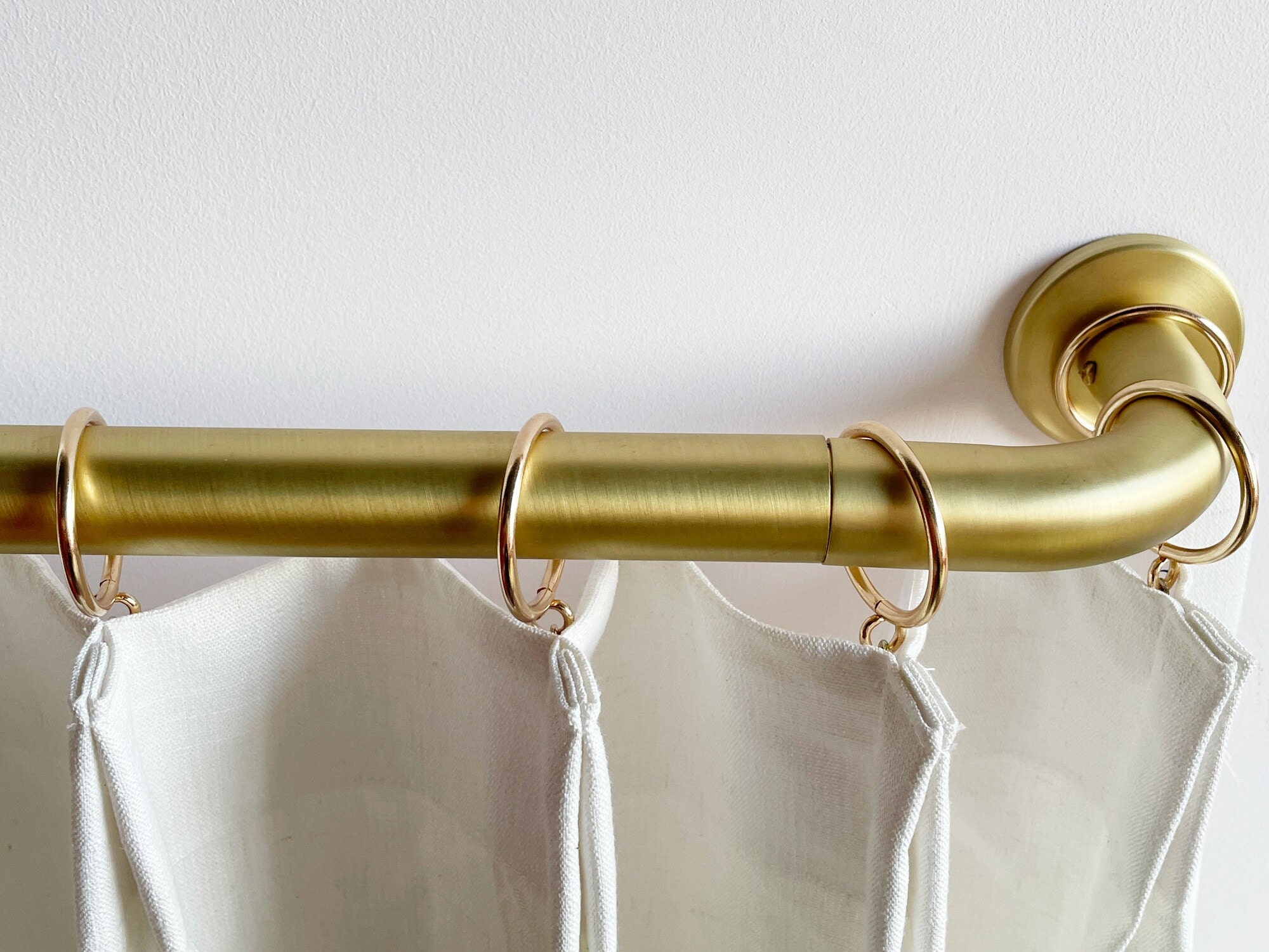Return Rod gold Stainless Curtain Rods one Piece Curtain Rods Custom Size Curtain Rods. Etsy