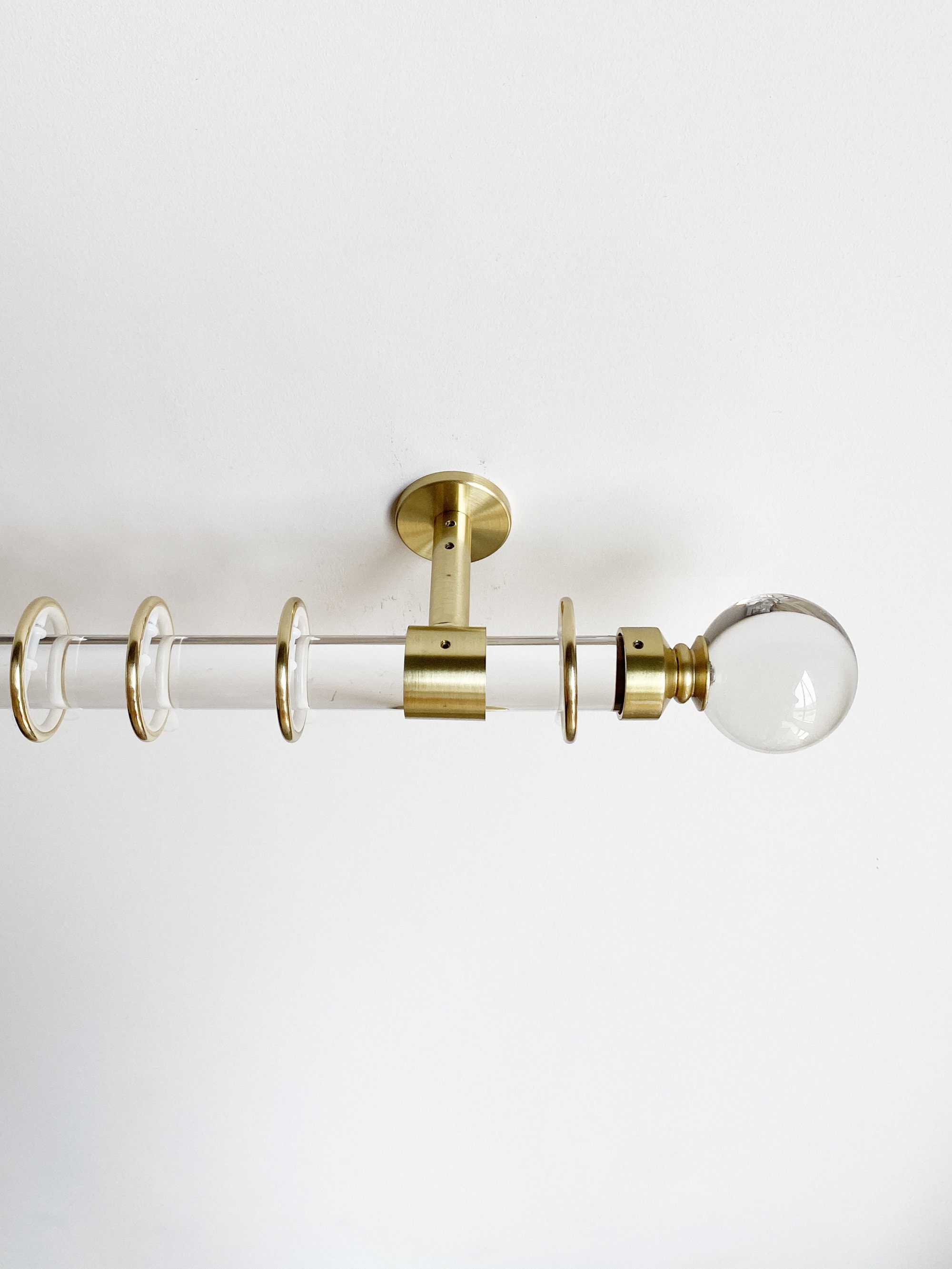 Top Mounted Acrylic Curtain Rod Lucite Curtain Rod Acrylic - Etsy