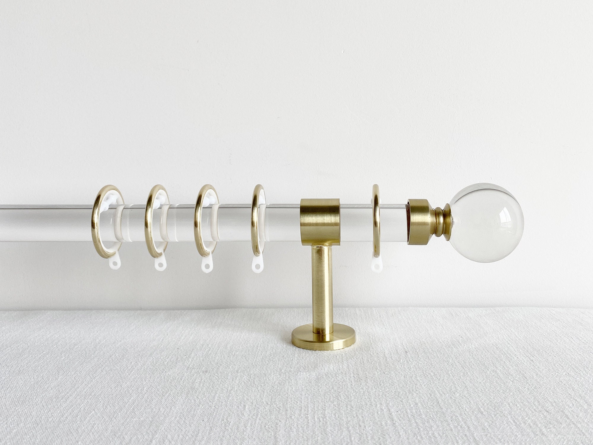 Top Mounted Acrylic Curtain Rod Lucite Curtain Rod Acrylic - Etsy