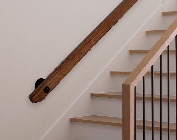 Kit Staircase Handrail,birch Log Handrail,wall Mounted Hand Rail ...