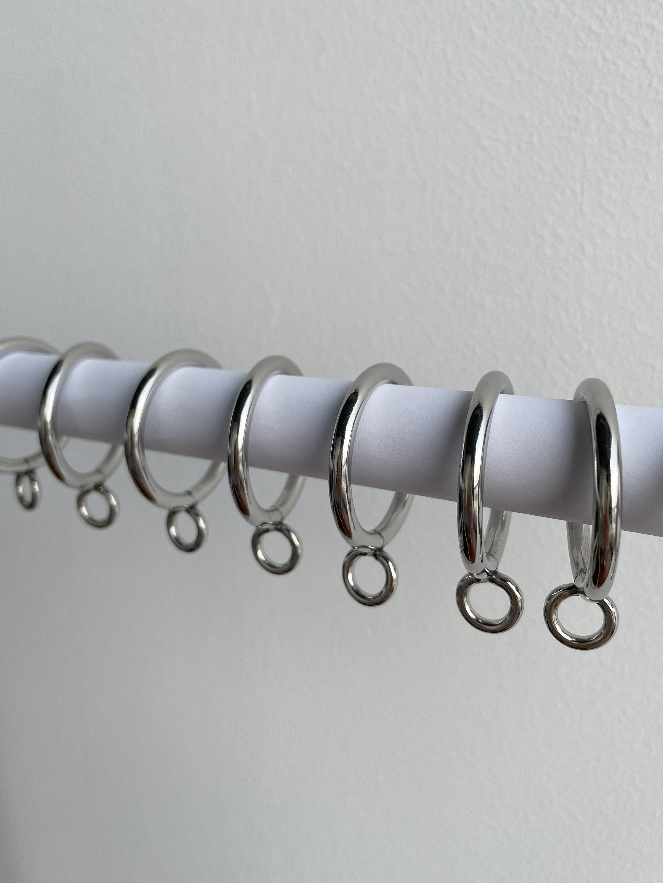 Stainless Steel Metal Curtain Rings Metal Rings Curtain Rod - Etsy