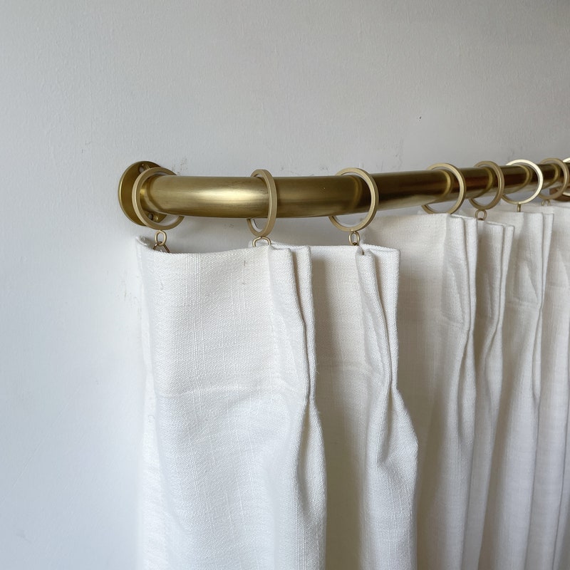 Brass Finials Curtain Rods - Etsy