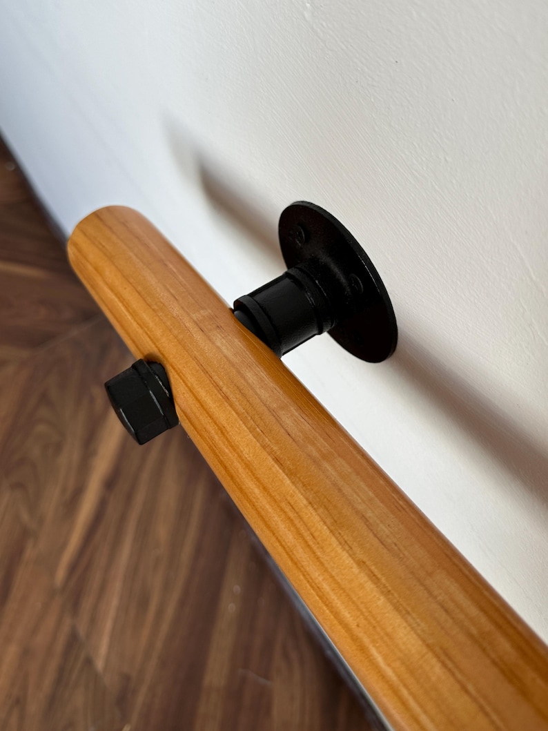 Round Wooden Stair Handrail Kit, Wooden Wall Handrail, Stair Handrail ...