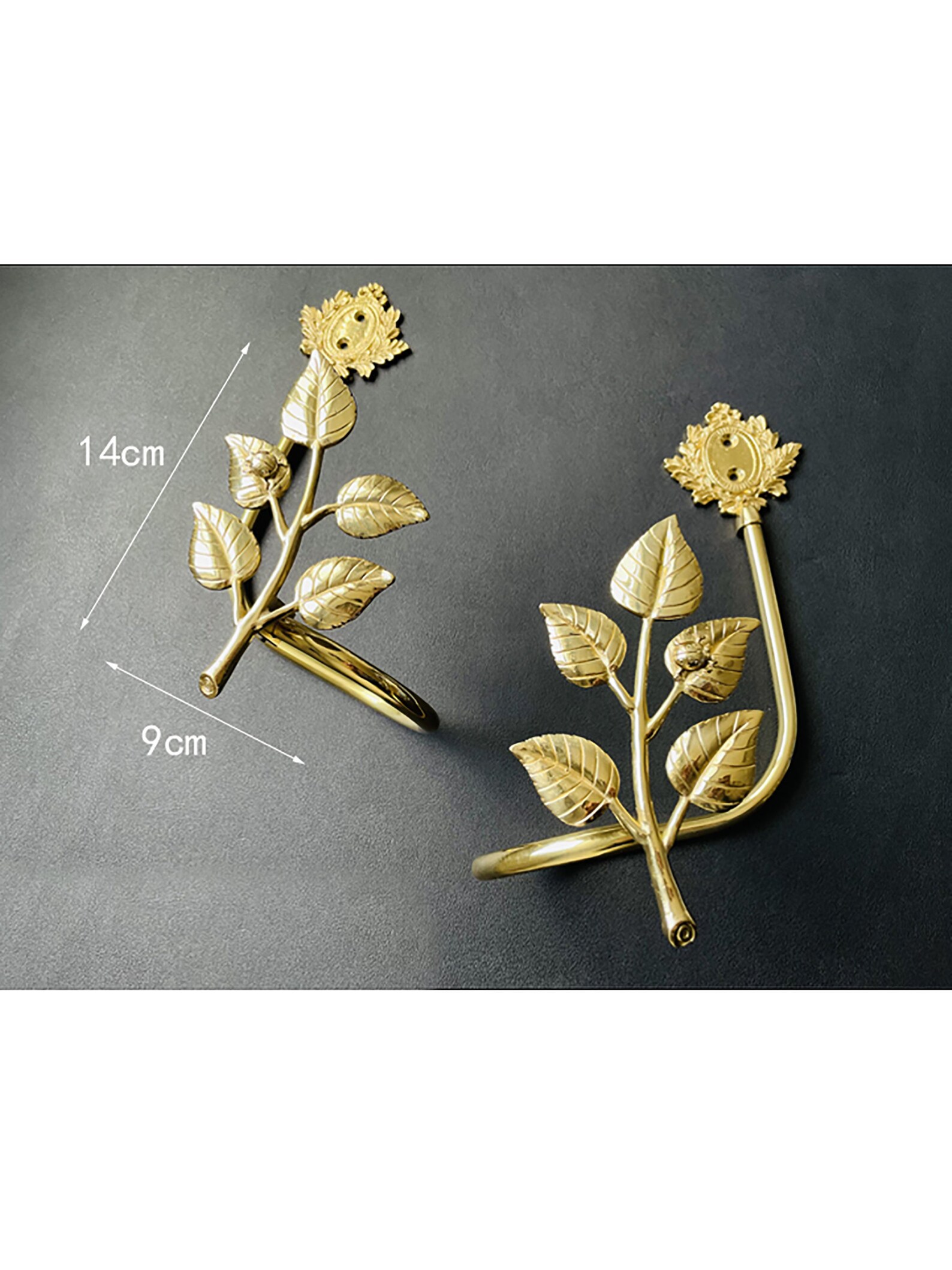 Leaf Metal Curtain Hooks, Gold Curtain Hooks, Brass Hooks. - Etsy