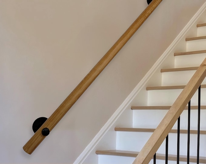 Kit Staircase Handrail,birch Log Handrail,wall Mounted Hand Rail ...
