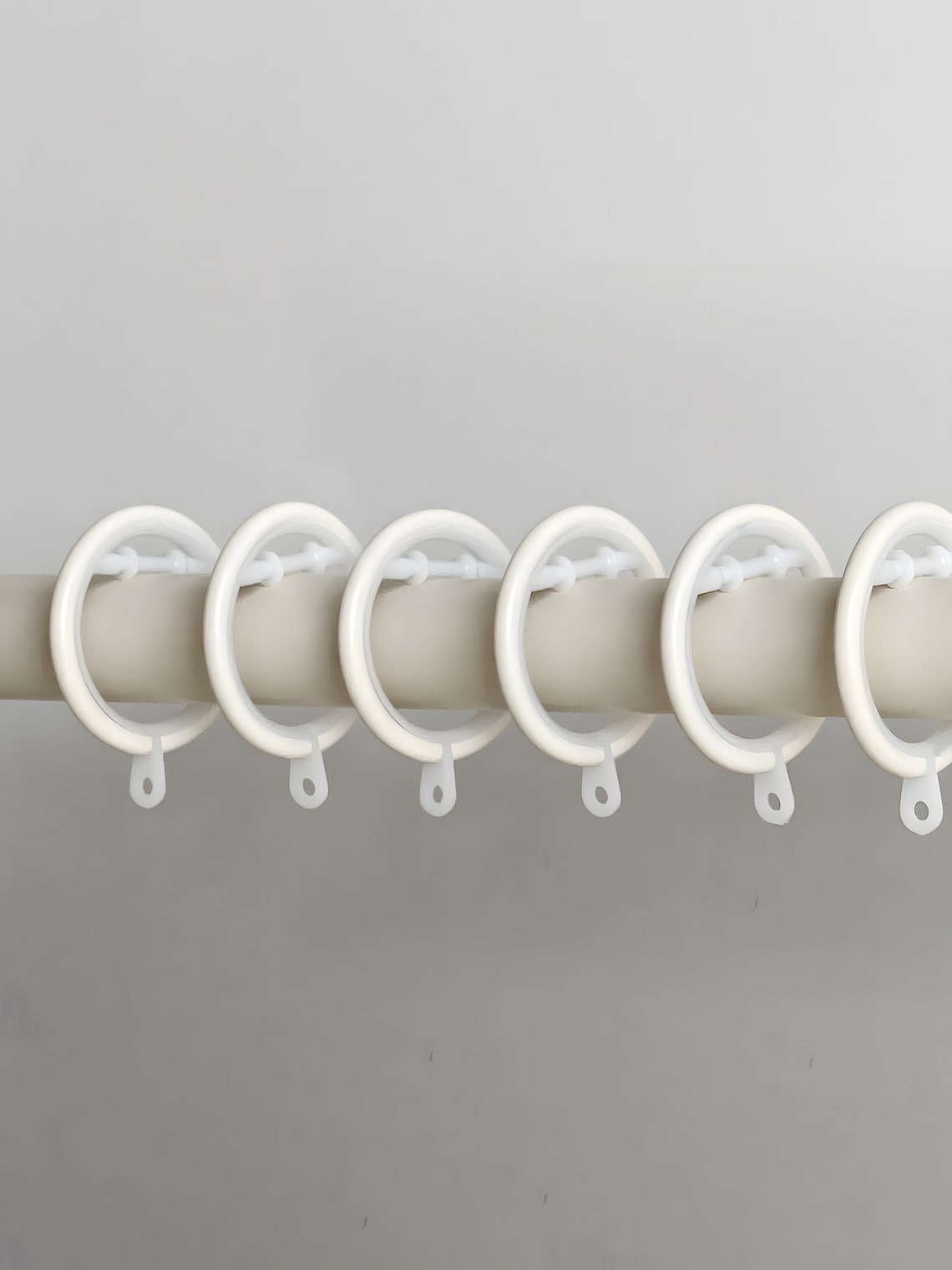 Beige Side Mount Double Bracket Curtain Rod, Metal Custom Size Curtain ...