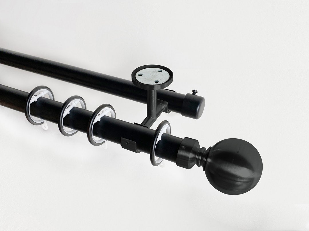 Top Mount Double Bracket Curtain Rod, Metal Curtain Rod. - Etsy