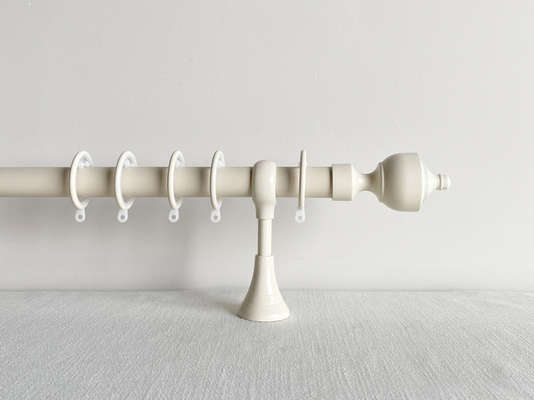 Beige Side Mount Single Bracket Curtain Rod, Metal Curtain Rod ...
