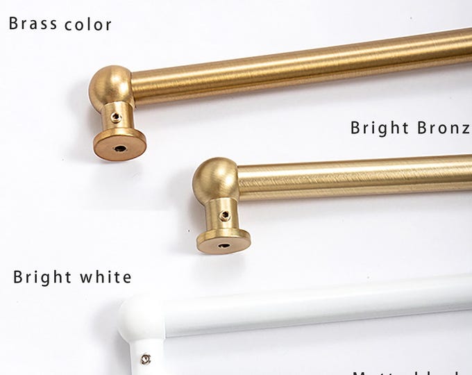 9mm Polished Brass Rod and Recessed Brackets, Cut to Size - Etsy Canada