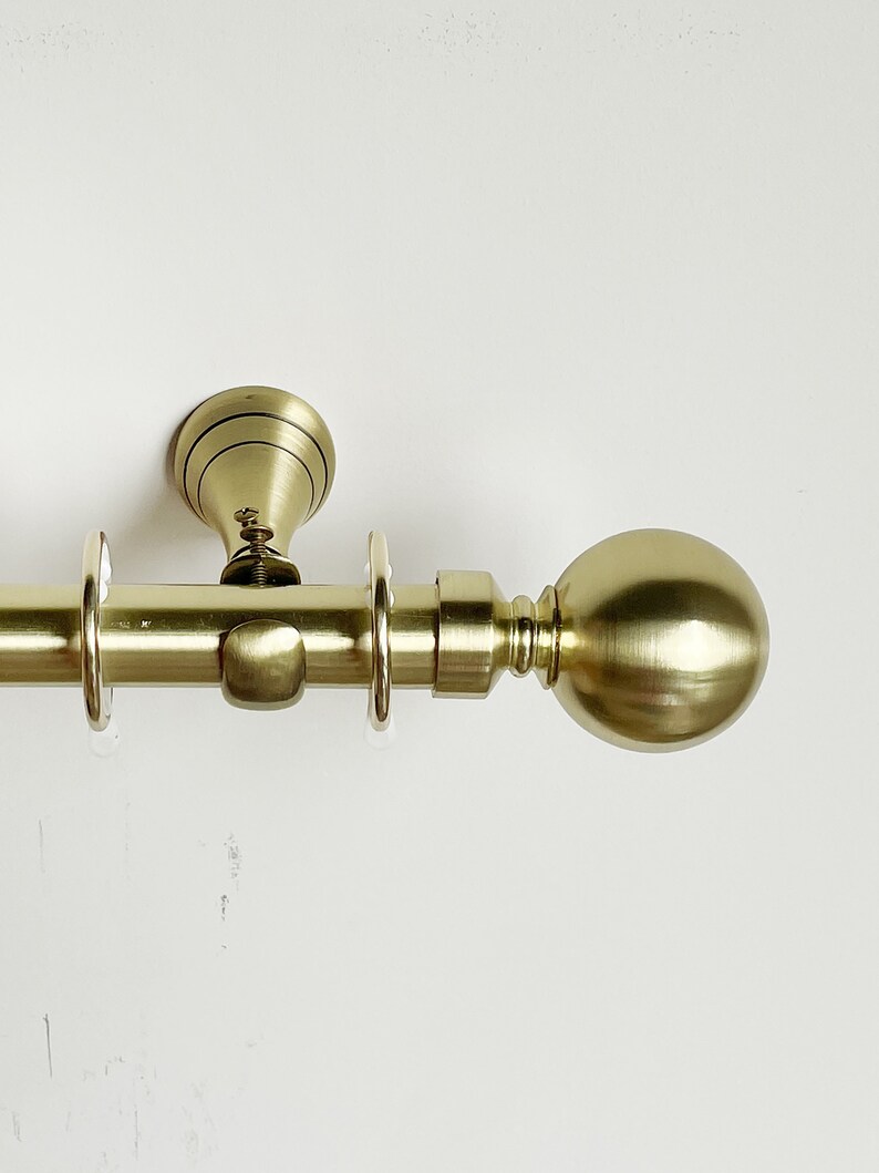 Golden Curtain Rod Rod, Metal Pole, Metal Curtain Pole. - Etsy