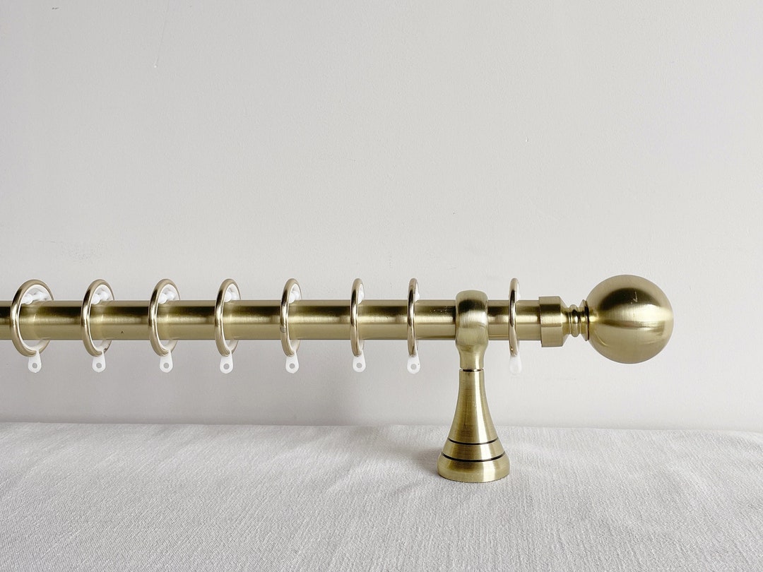 Golden Curtain Rod Rod, Metal Pole, Metal Curtain Pole. - Etsy