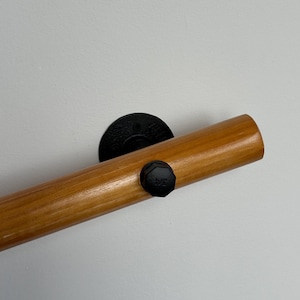 Round Wooden Stair Handrail Kit, Wooden Wall Handrail, Stair Handrail ...